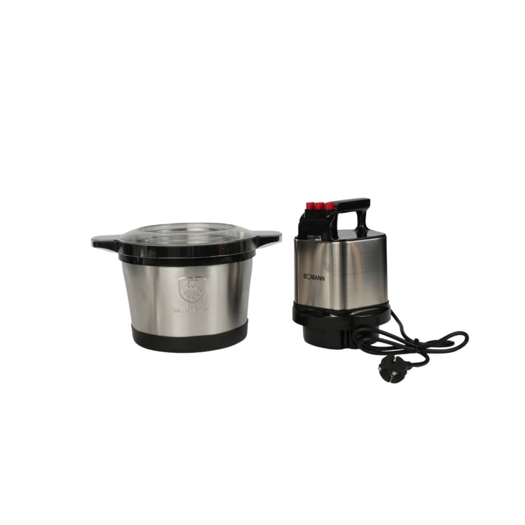 Bomann 1000W Professional Electric Food Processor 6L Stainless Steel B ...