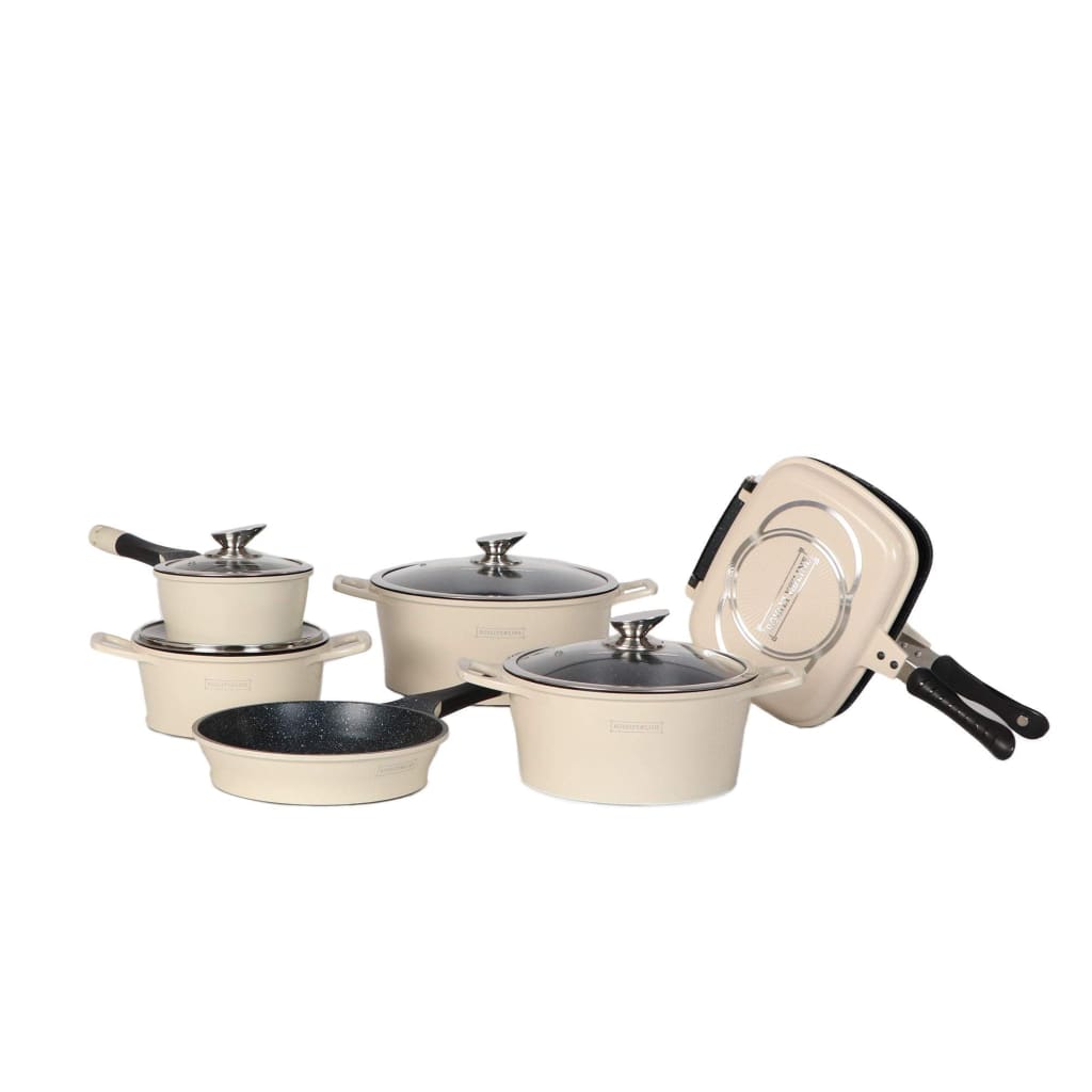 Royalty Line 16 Piece Marble Coating Cookware Set - Cream – Royal Brands Co