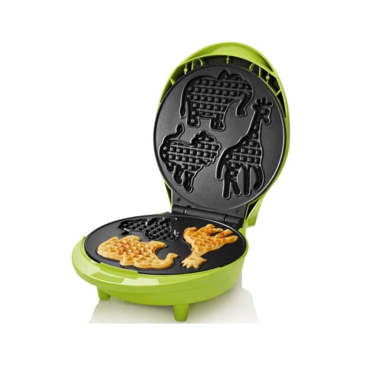 Silvercrest Waffle Iron Animals with Elephant Lion Giraffe Design Gree ...