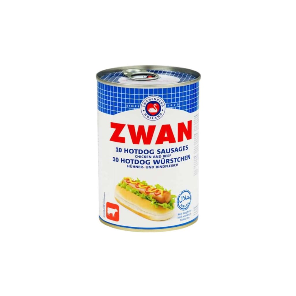 Zwan Hotdog Sausages Beef, 400g x 24 Cans – Royal Brands Co
